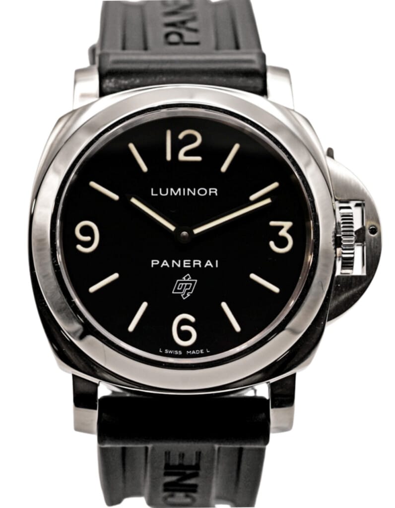 Panerai Luminor Base Logo PAM00000 Black Dial Stainless Steel Rubber ...