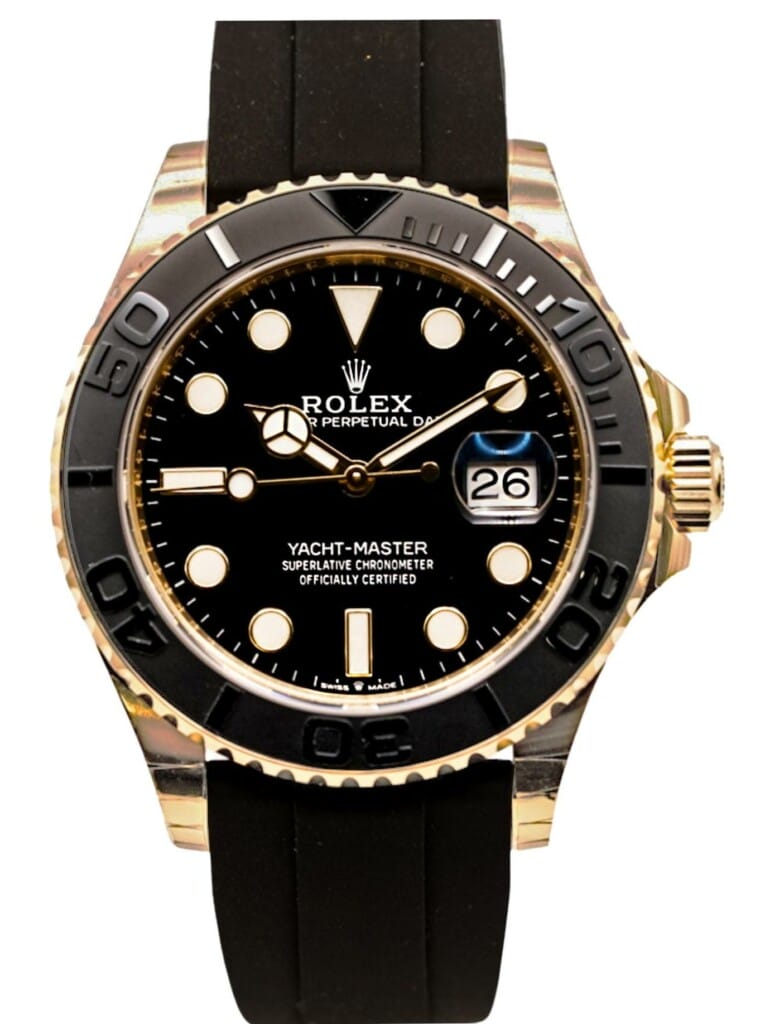 Rolex Yacht-Master 42 226658 Black Dial Ceramic Bezel Solid Yellow Gold ...
