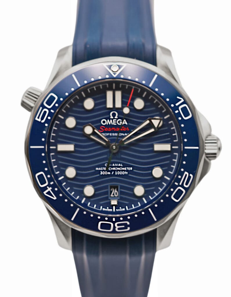 Omega Seamaster Diver 300m 210.32.42.20.03.001 Blue Wave Dial Stainless ...
