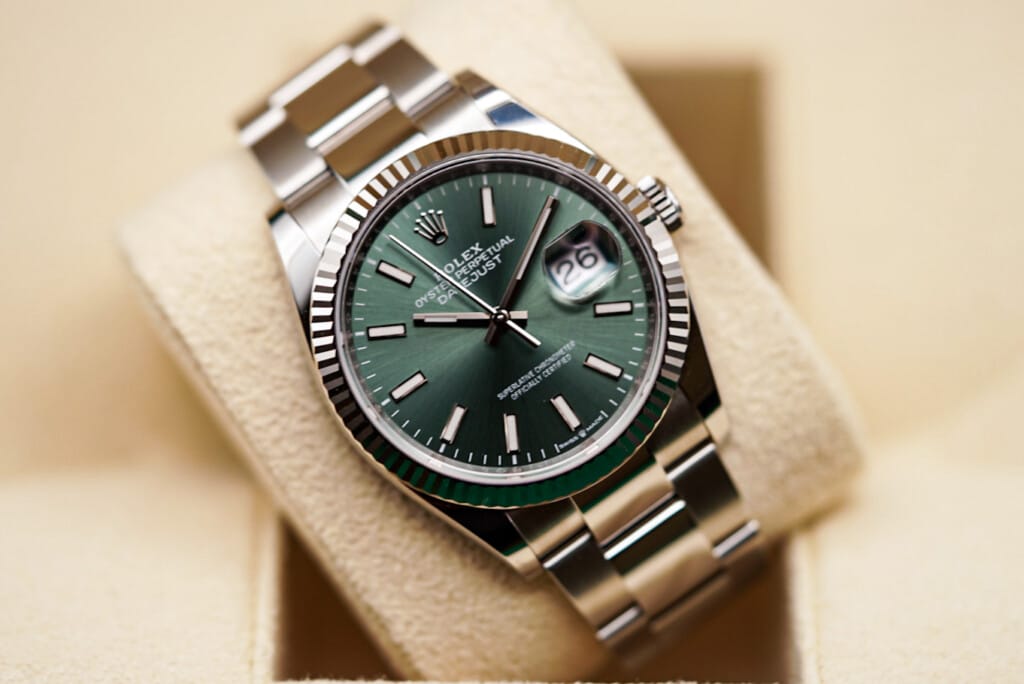 Rolex Datejust 36 126234 Mint Green Dial Fluted Bezel Oyster Bracelet Stainless Steel - Luxury ...