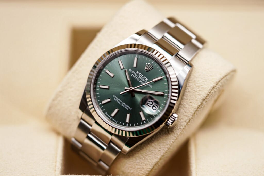 Rolex Datejust 36 126234 Mint Green Dial Fluted Bezel Oyster Bracelet ...