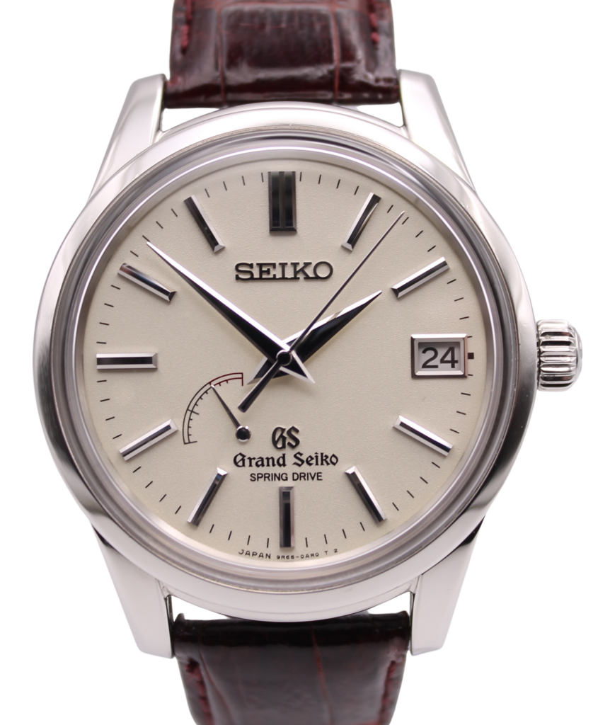 Grand Seiko Spring Drive White Dial Brown Leather Strap Ref SBGA093 ...