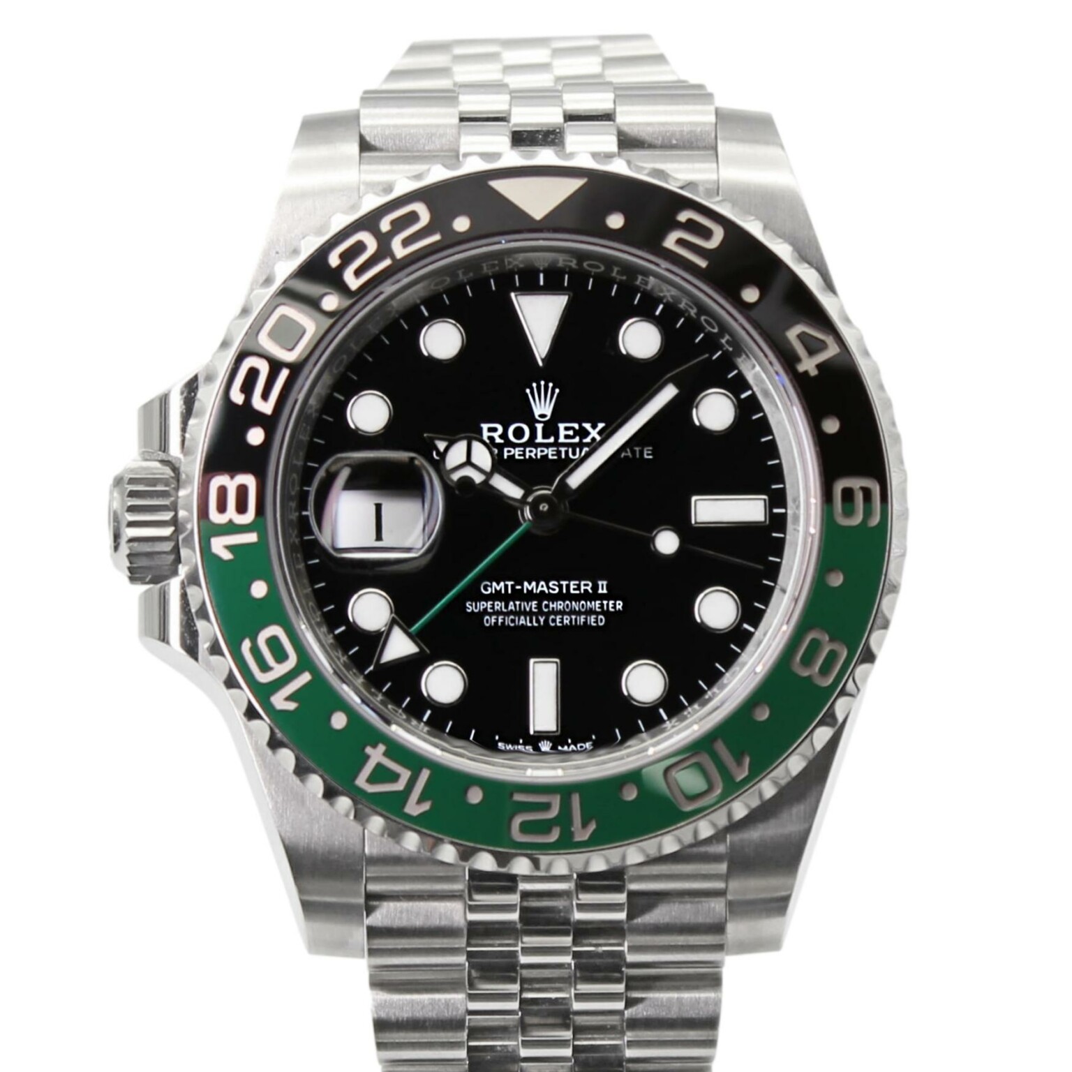Rolex GMT Master II 'Sprite' Left Hand 40mm Stainless Steel Jubilee ...
