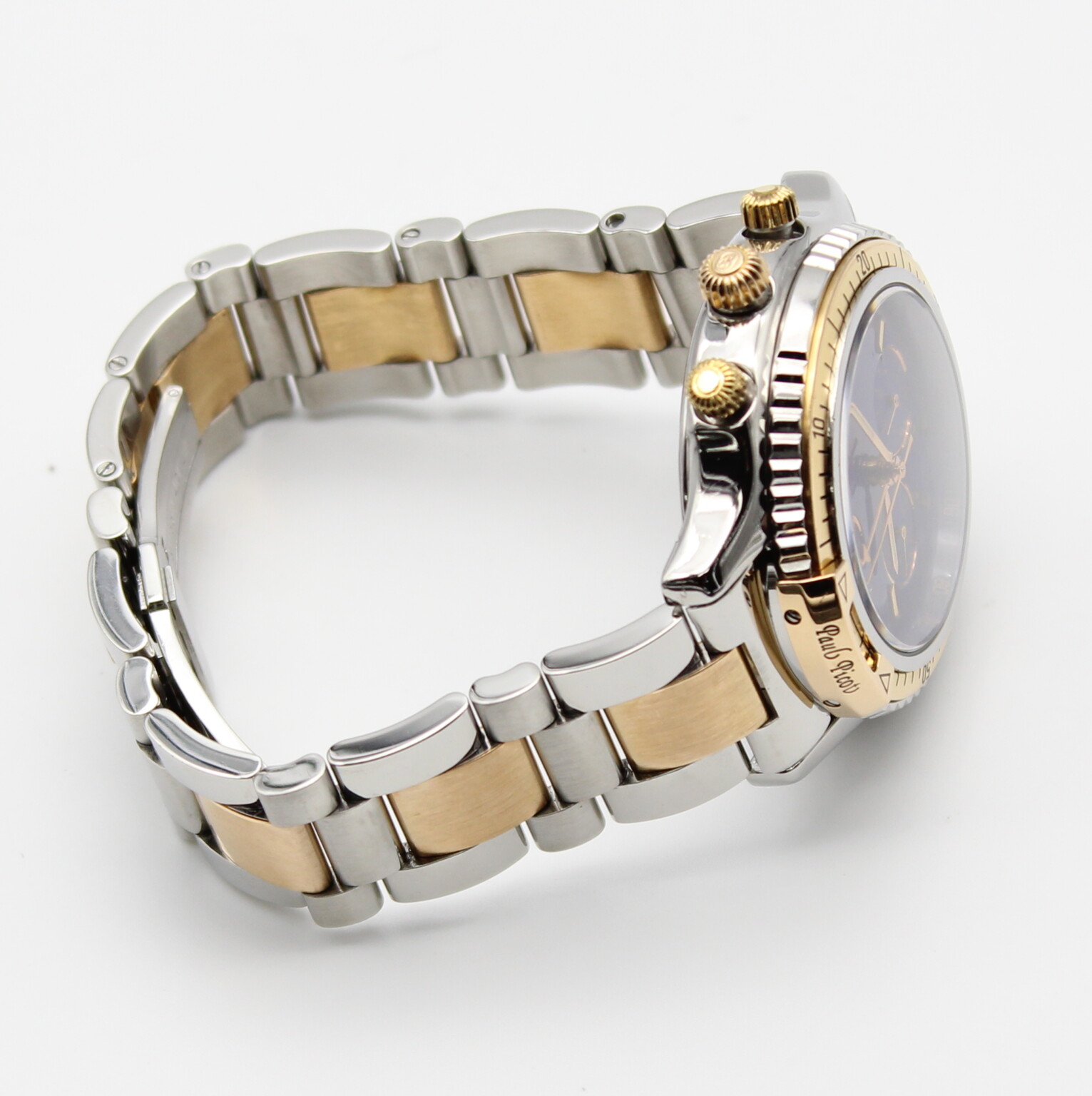 Paul Picot U-Boot Chronograph 40mm Blue Dial Two-Tone 5005 - Luxury ...