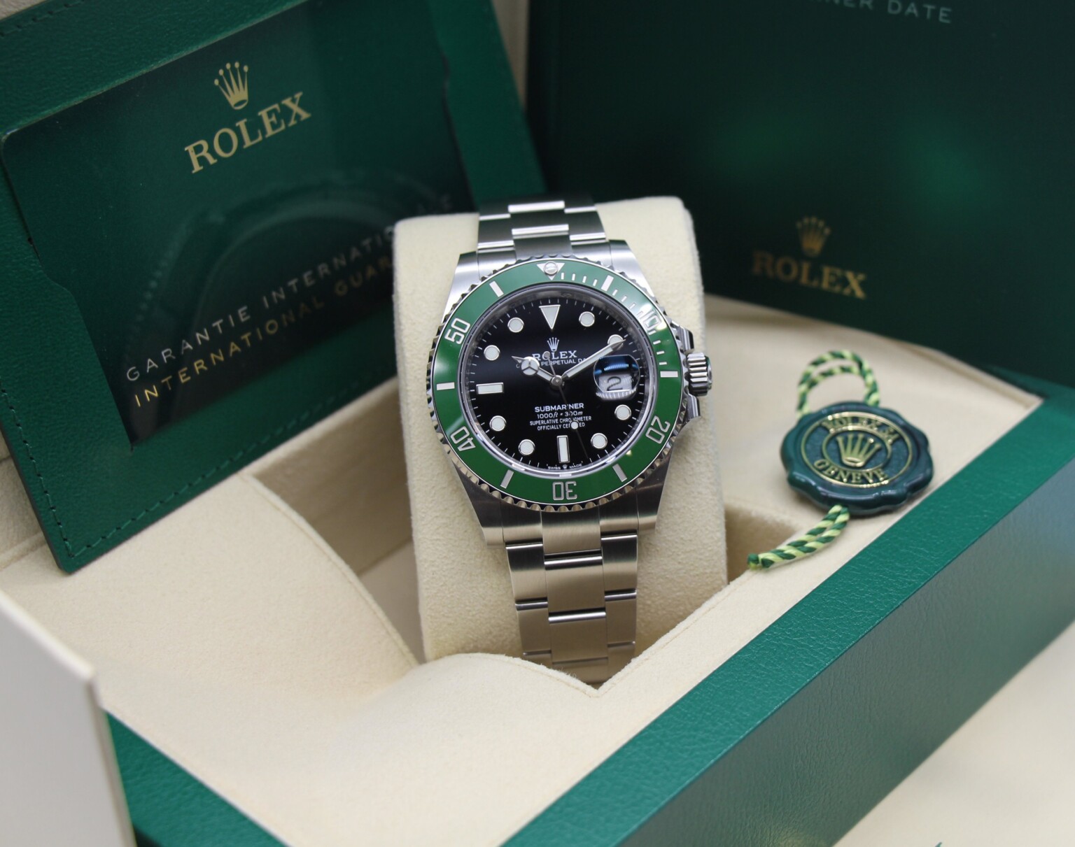 Rolex Submariner Date 41mm "Starbucks" Green Bezel Stainless Steel ...