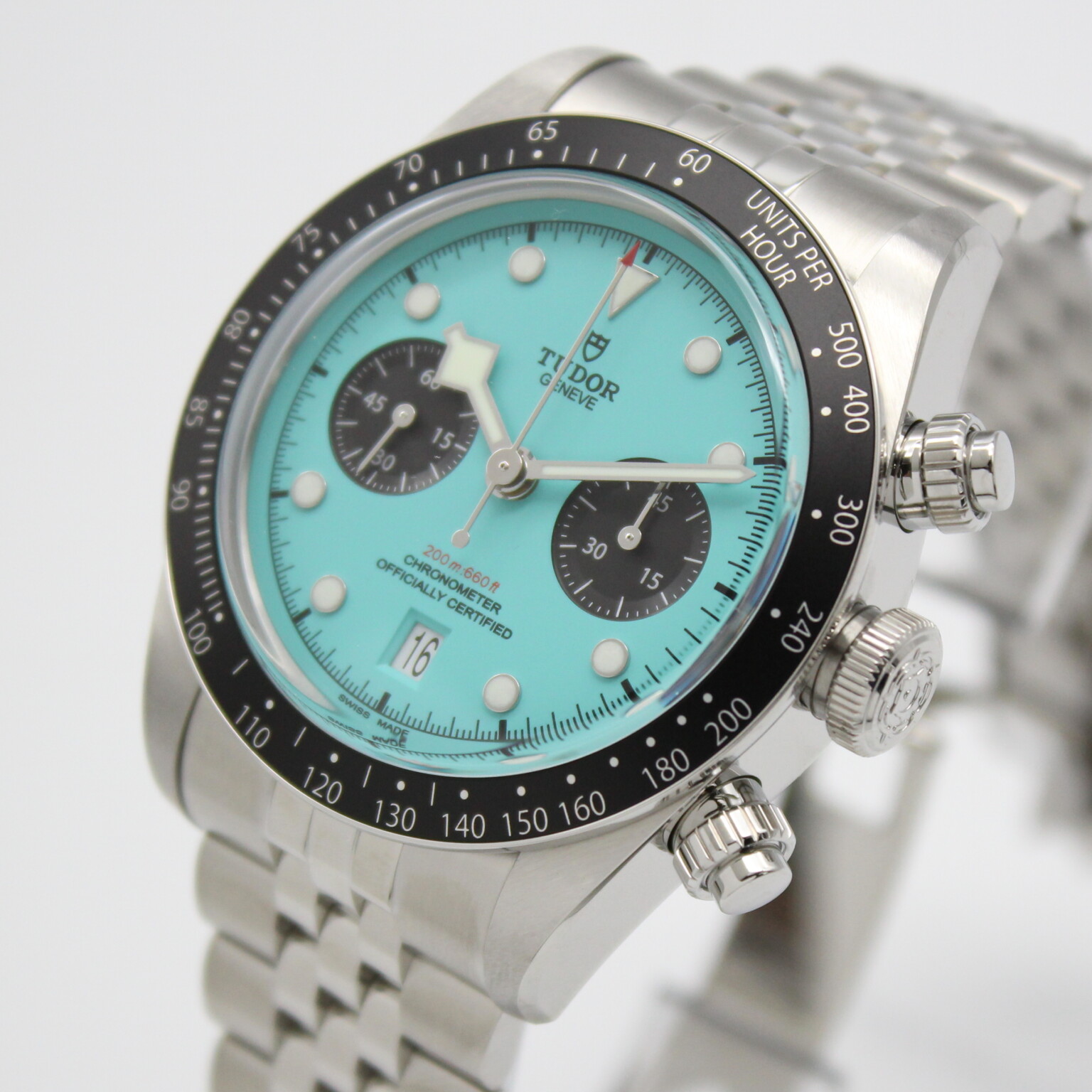 Tudor Black Bay Chrono 41mm Turquoise Dial Stainless Steel M79360N-0024 ...