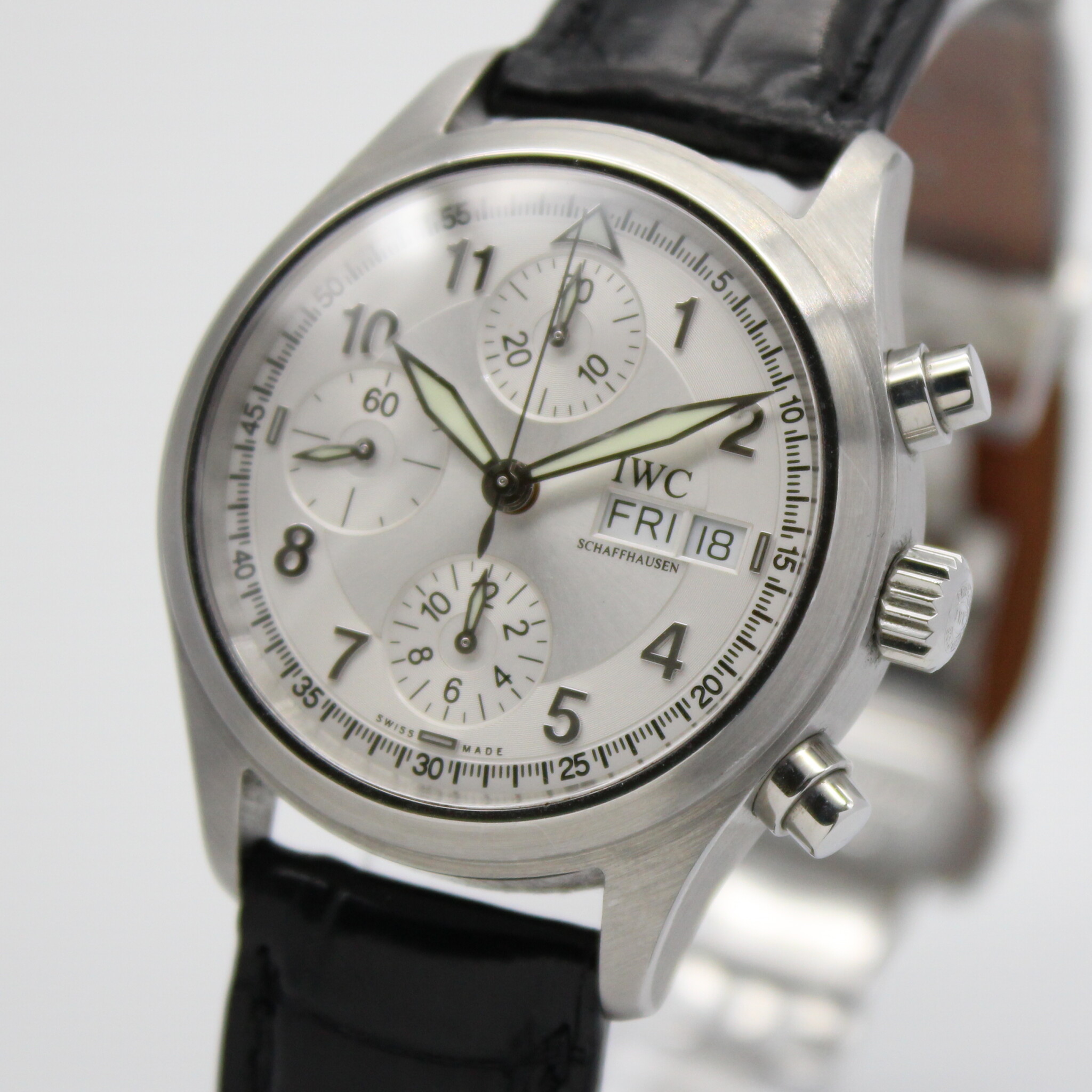 IWC Spitfire Chronograph 39mm Silver Dial Stainless Steel IW370623 ...