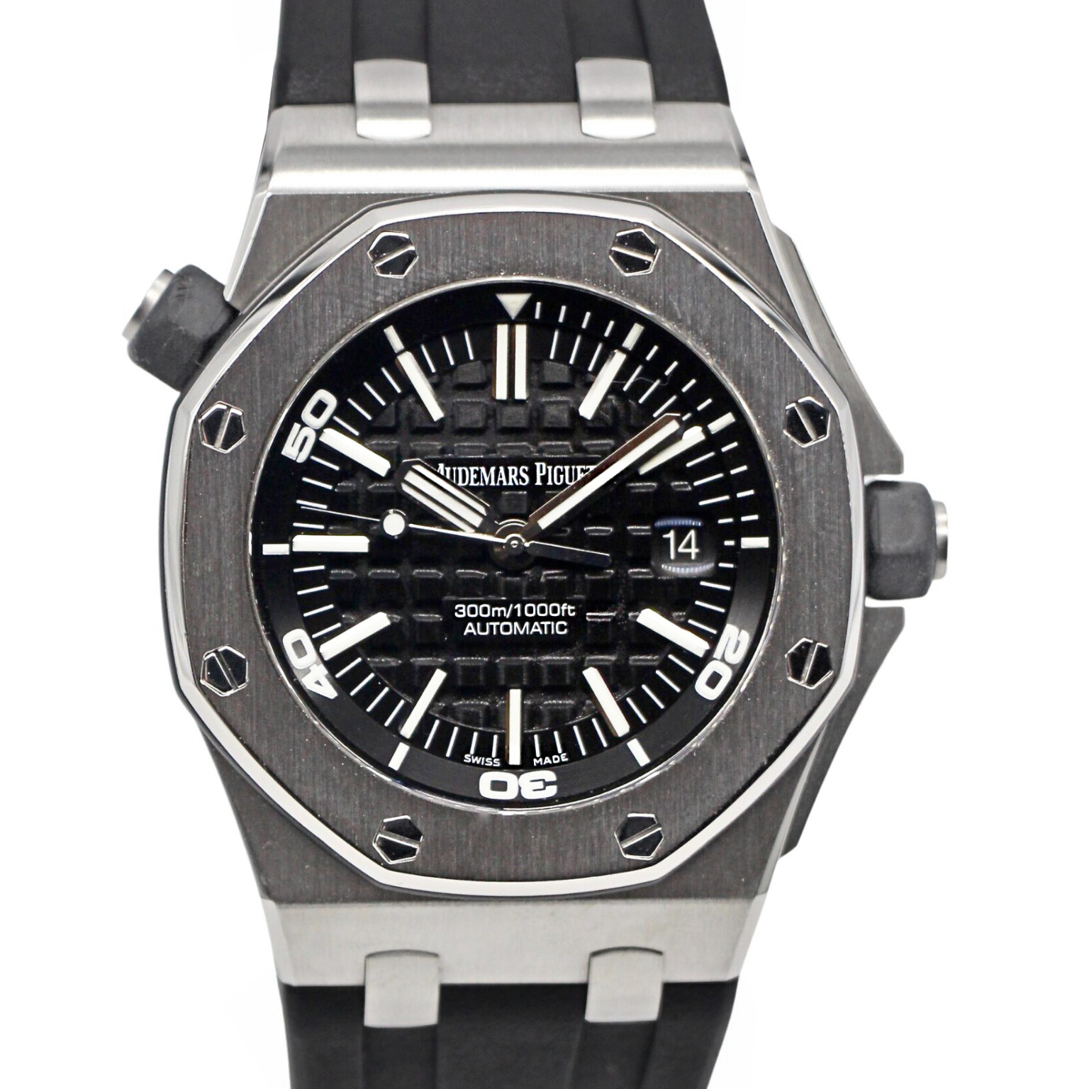 Audemars Piguet Royal Oak Offshore Diver 42mm Black Dial Stainless ...